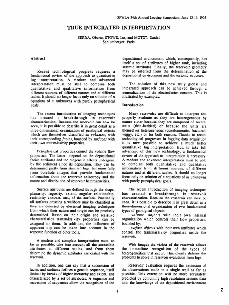 True Integrated Interpretation | PDF | Image Segmentation | Petroleum ...
