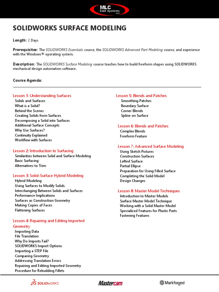 2021 Solidworks Surface Modeling | PDF | Computer Science | Software