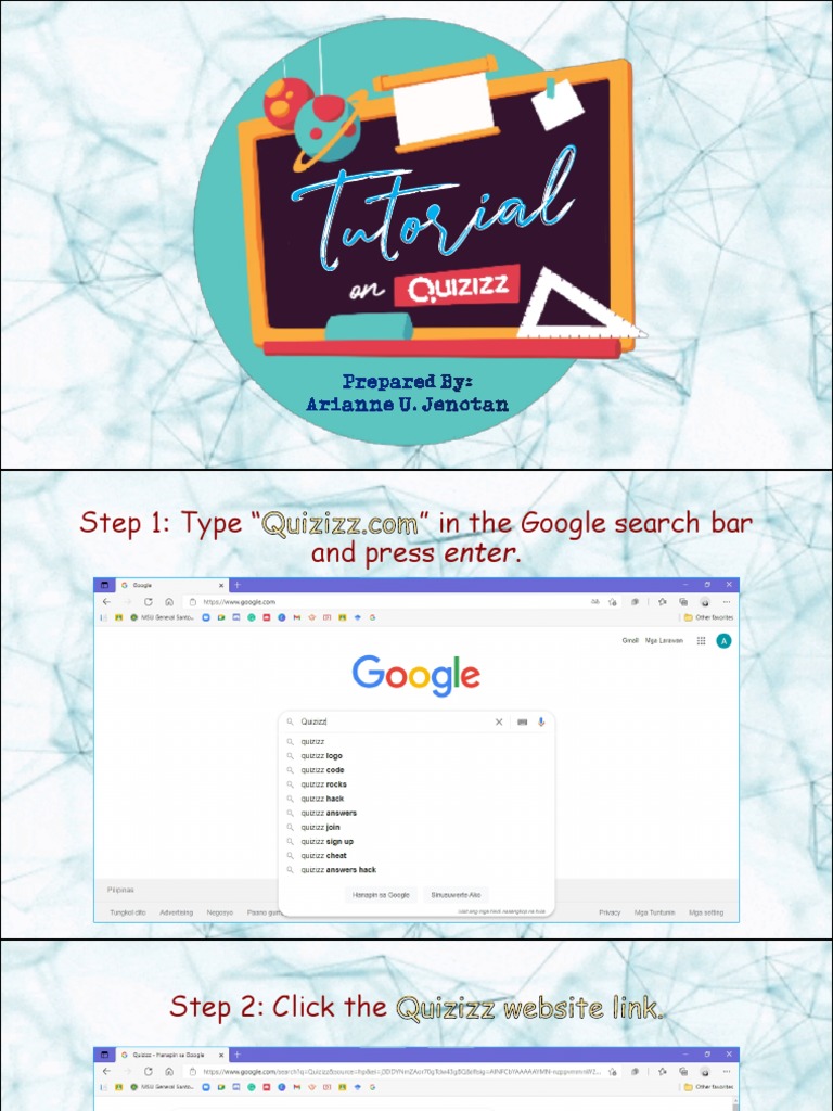 Tutorial: Quizizz | PDF | Gmail | Quiz