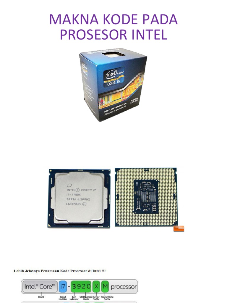 Makna Kode Pada Prosesor Intel | PDF