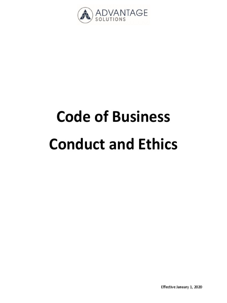 Business Conduct and Ethics Code 2020 | PDF | Audit Committee | Insider ...