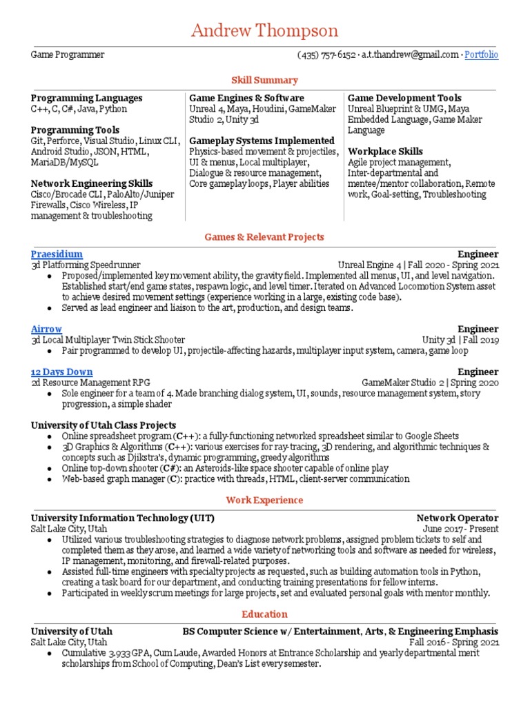 Resume CPP | PDF | Computer Engineering | Software Engineering