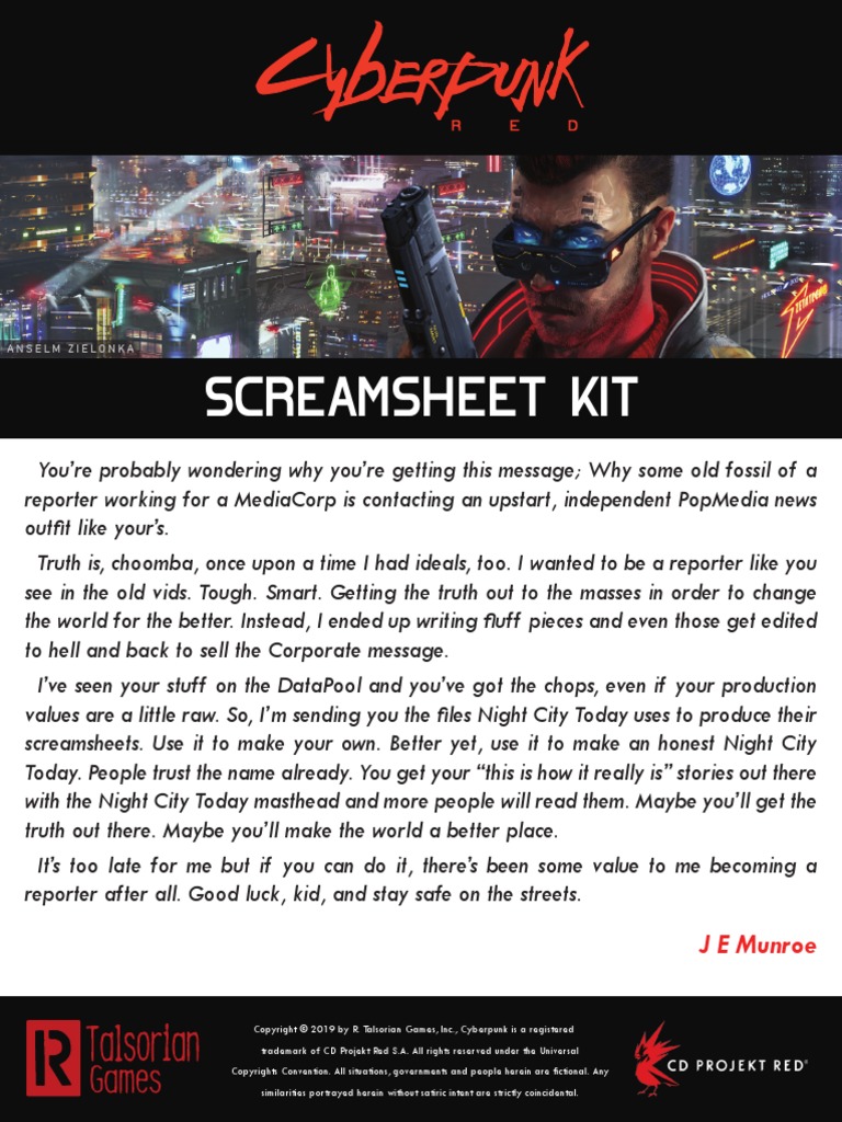 RTG ScreamsheetKit Instructions | PDF | Page Layout | Computing
