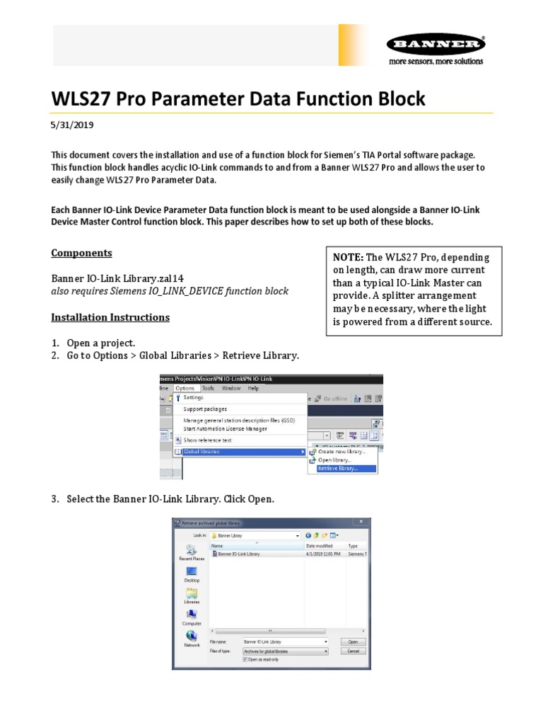 Wls27 Pro Parameter Data Function Block Pdf Parameter Computer