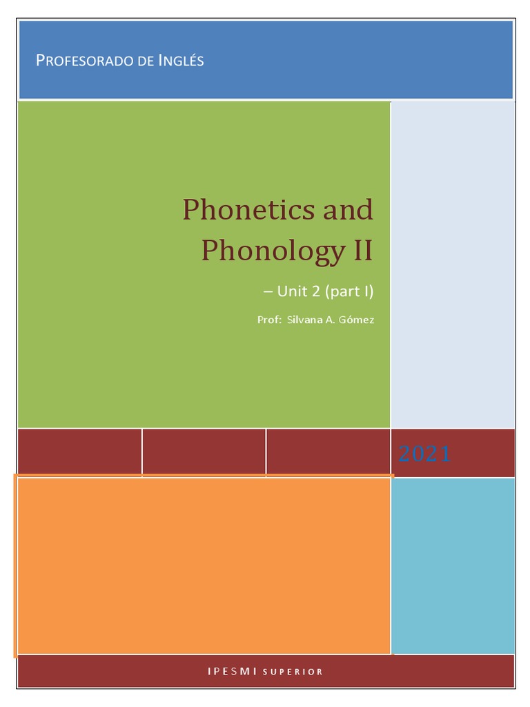 Unit 2 (Part I) - Phonetics and Phonology II 2021 | PDF | Tone ...