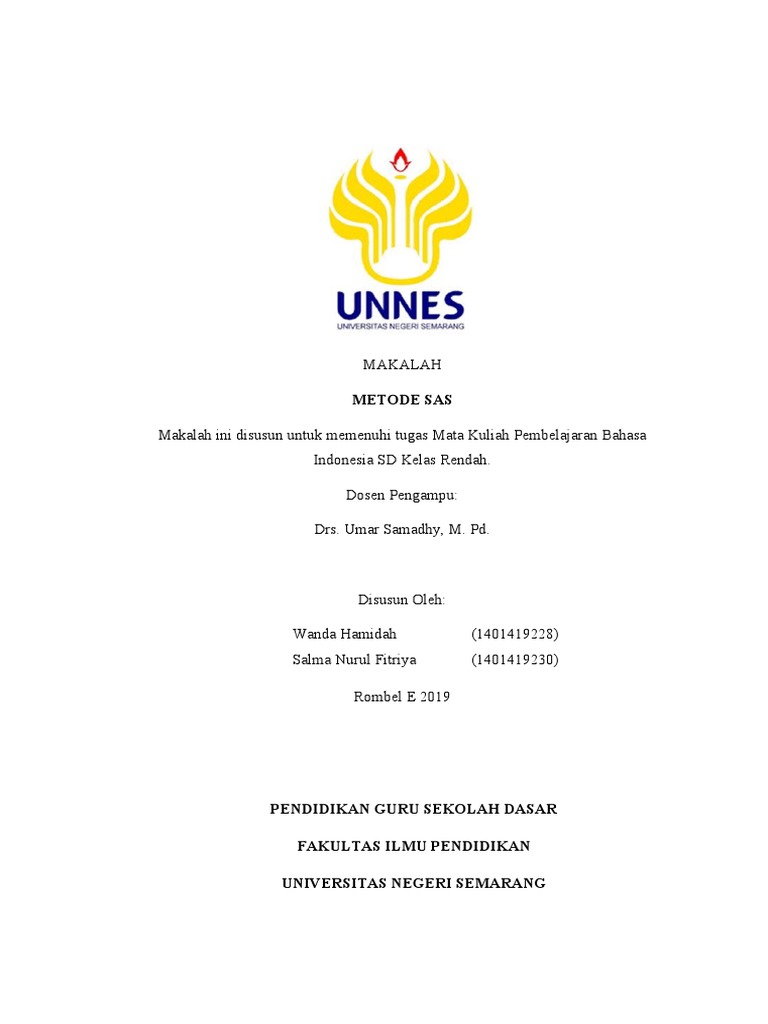Makalah Metode Sas | PDF
