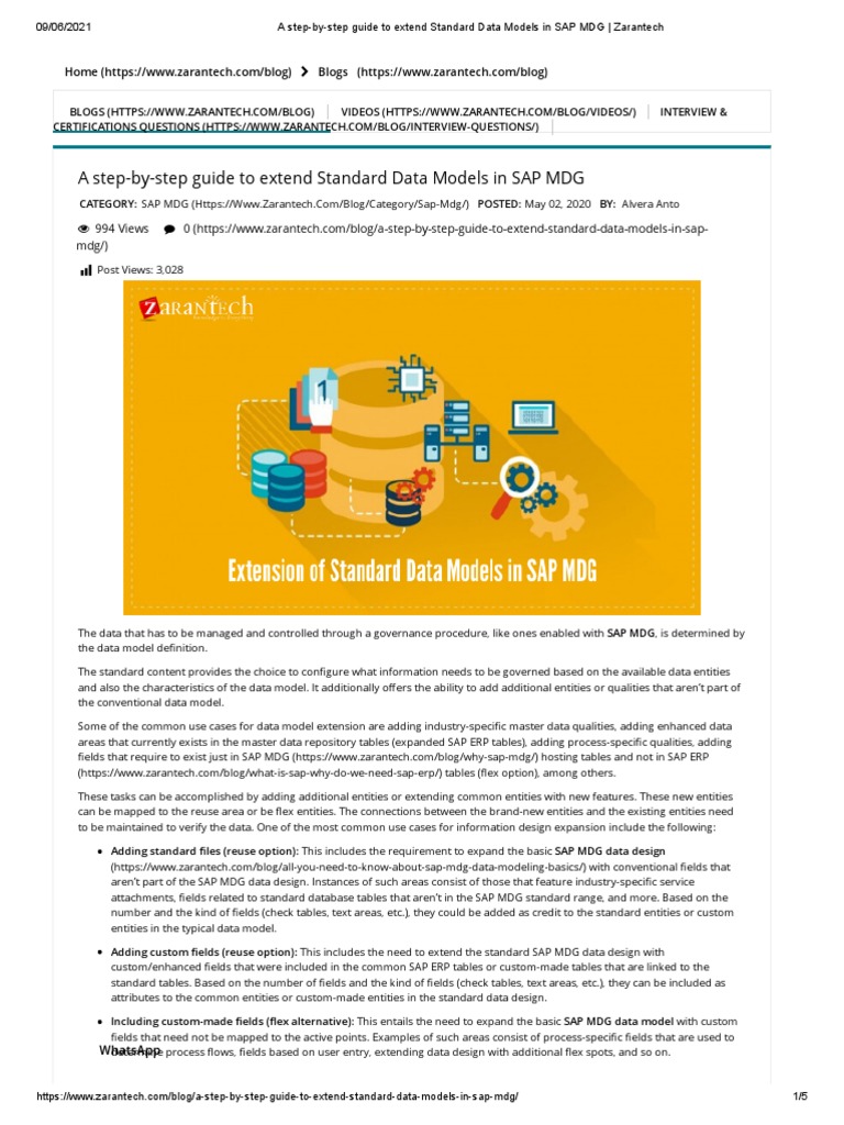 Extend Standard Data Models in SAP MDG | PDF | Data Model | Design