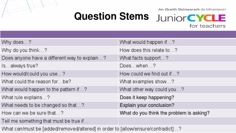 Questions Stems PDF | PDF | Self-Improvement