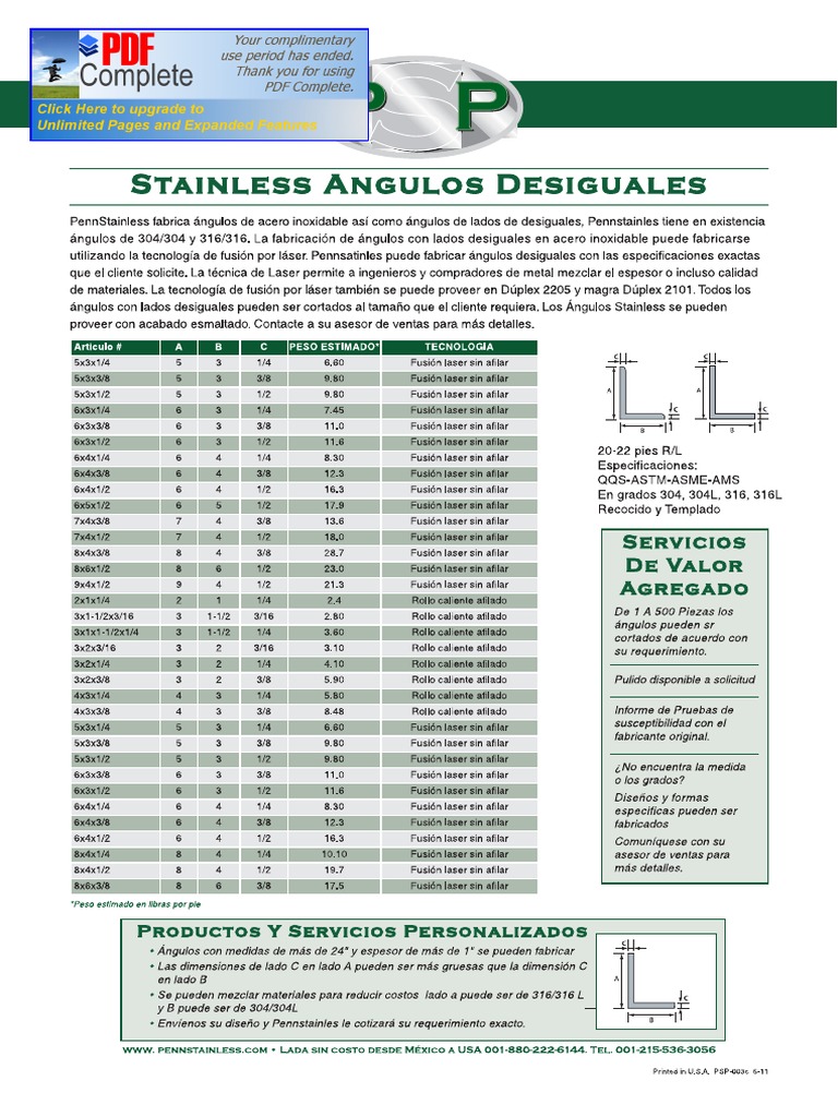Tabla Angulo Desigual | PDF