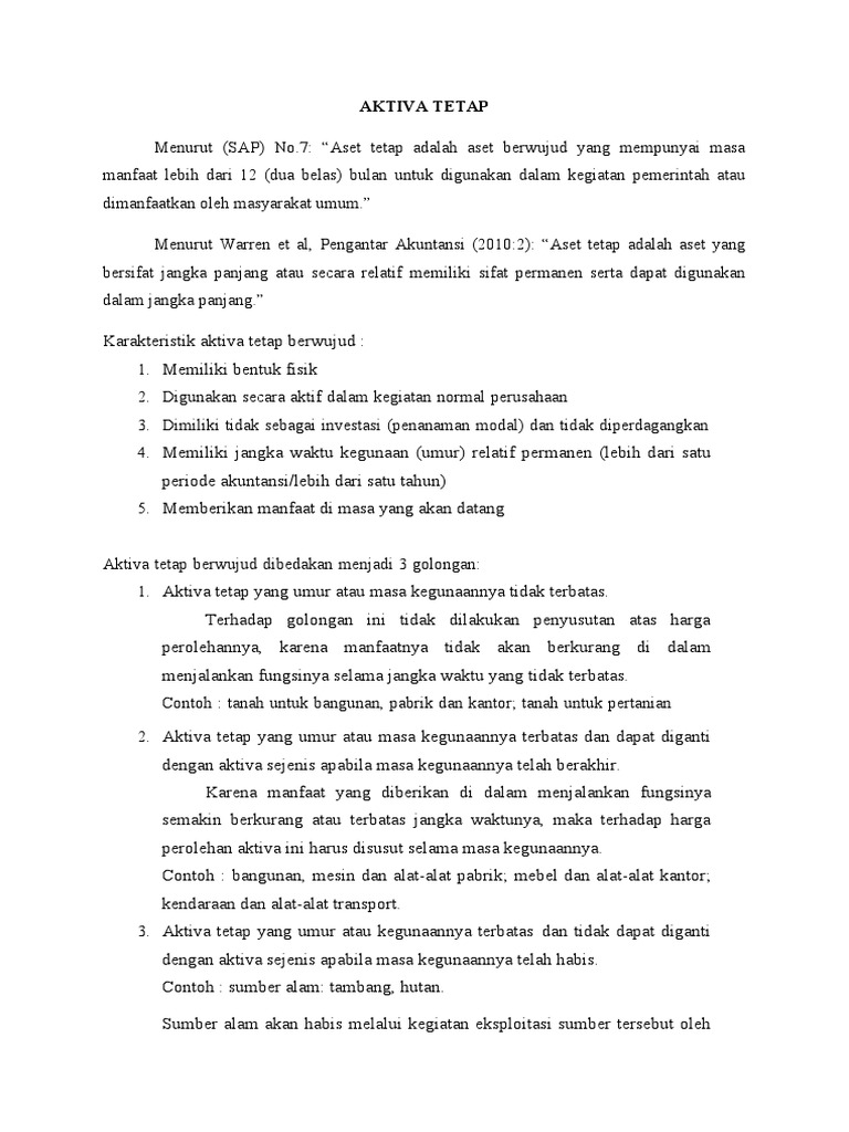 Aktiva Tetap | PDF