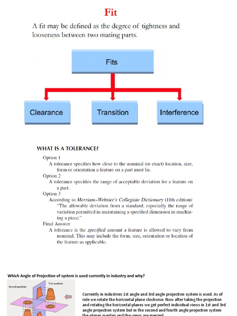 Basics of Fits, Allowances & Tolerances | PDF | Teaching Methods ...