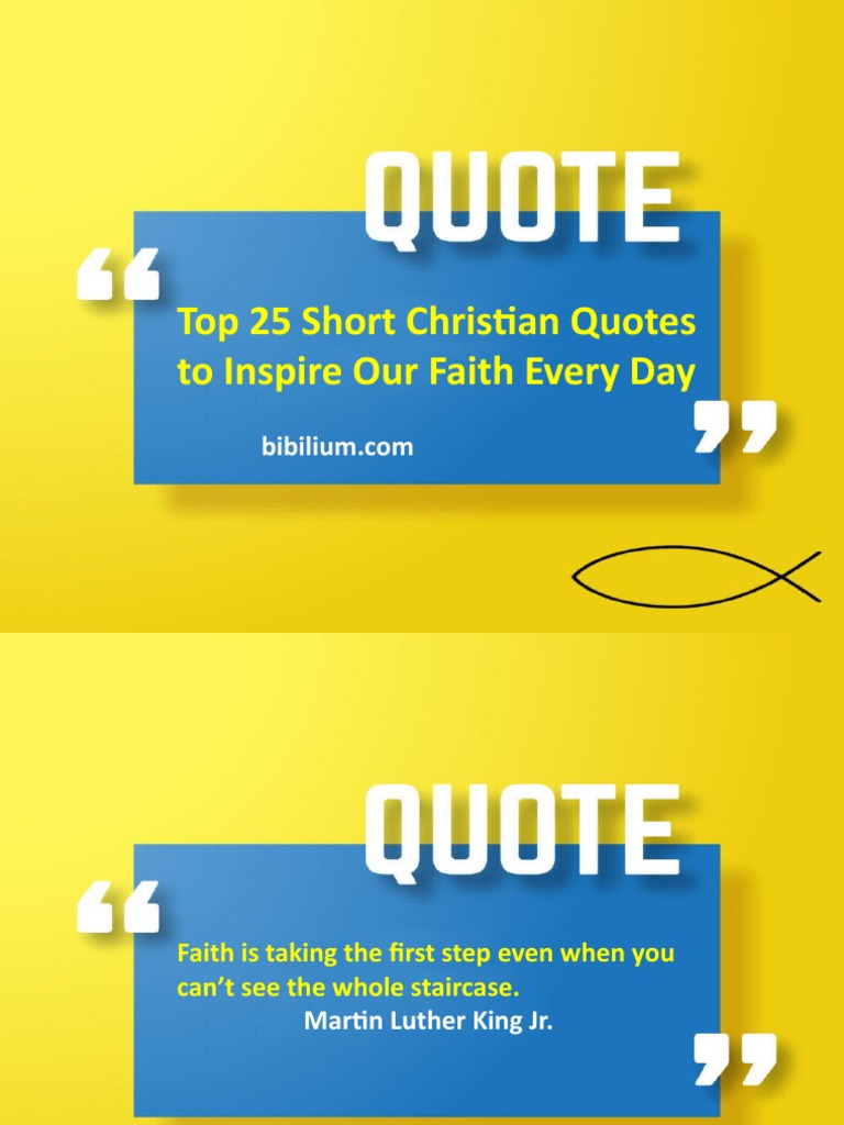Top 25 Short Christian Quotes To Inspire Our Faith Every Day | PDF ...