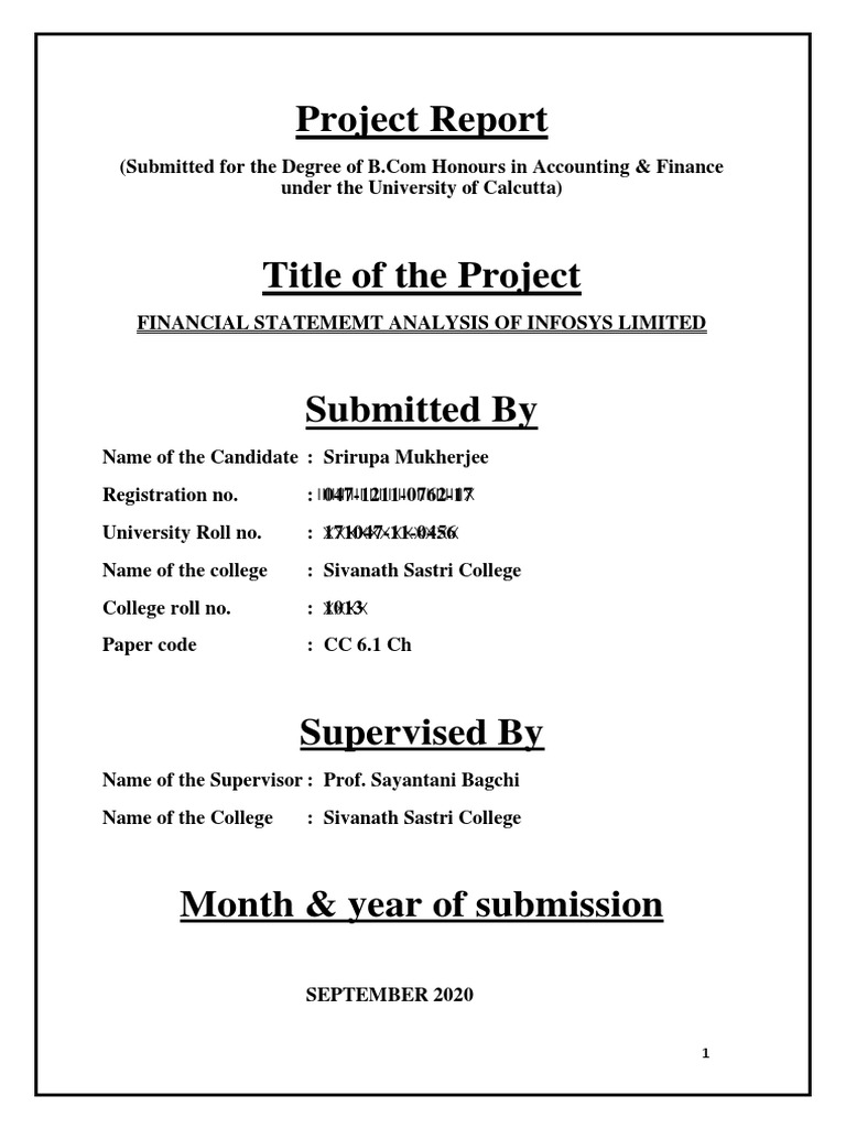 Infosys Financial Statement Analysis 2020 | PDF | Income Statement ...