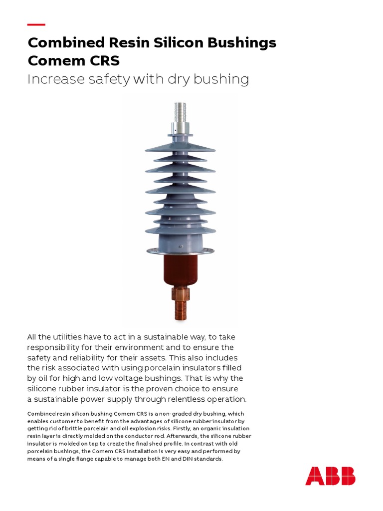Combined Resin Silicon Bushings Comem CRS Leaflet EN-2019 12 09 | PDF ...