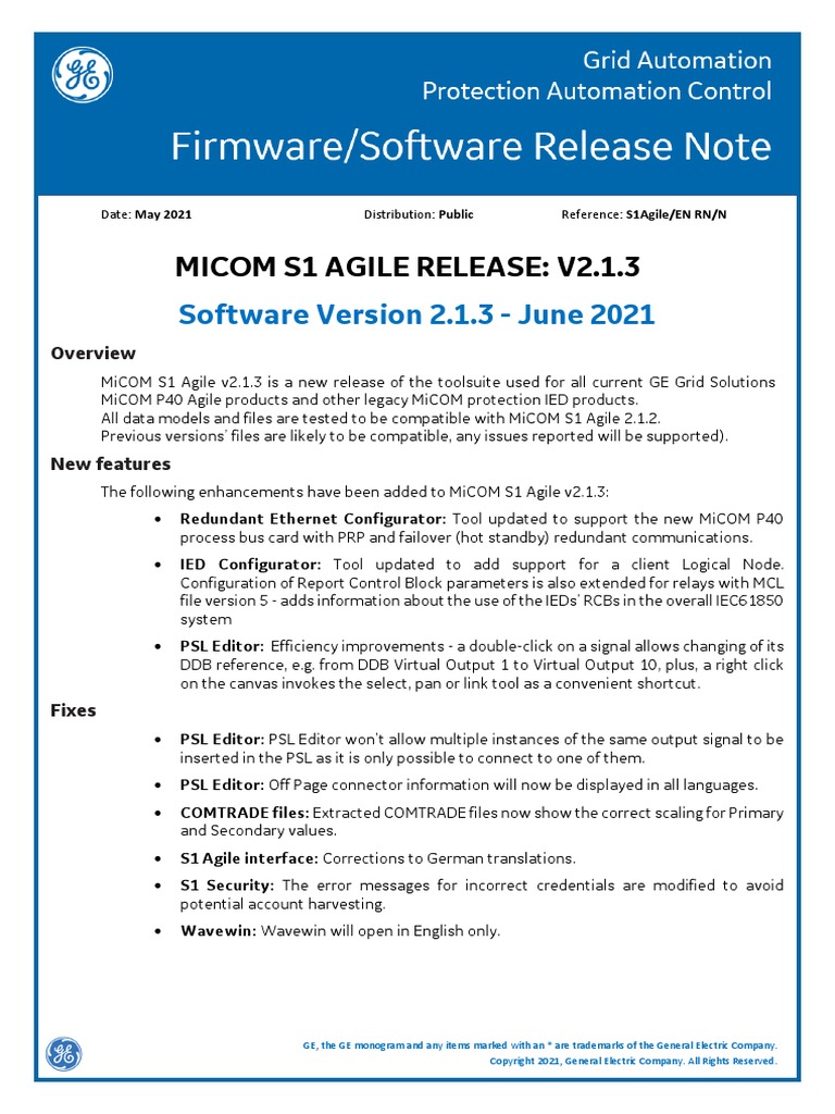 S1 Agile - Release Notes 2.1.3 | PDF | Windows 10 | Microsoft Windows