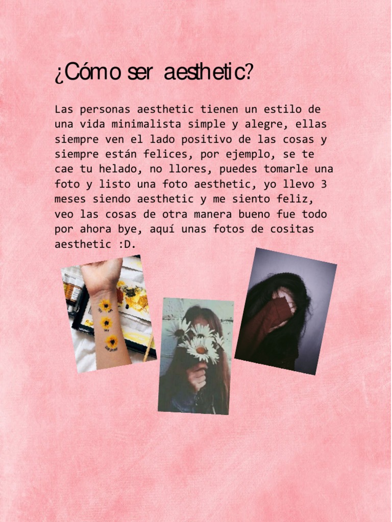 Cómo ser aesthetic en 3 pasos | PDF | Crecimiento personal y ...