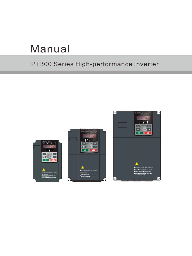 PT300 Vector Inverter Manual | PDF | Power Inverter | Electric Motor