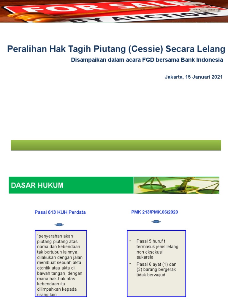 Proses Lelang Cessie dan Hak Tagih | PDF