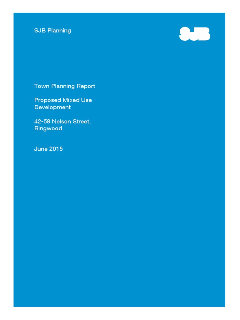 Town Planning Report | PDF | Parking | Parking Lot