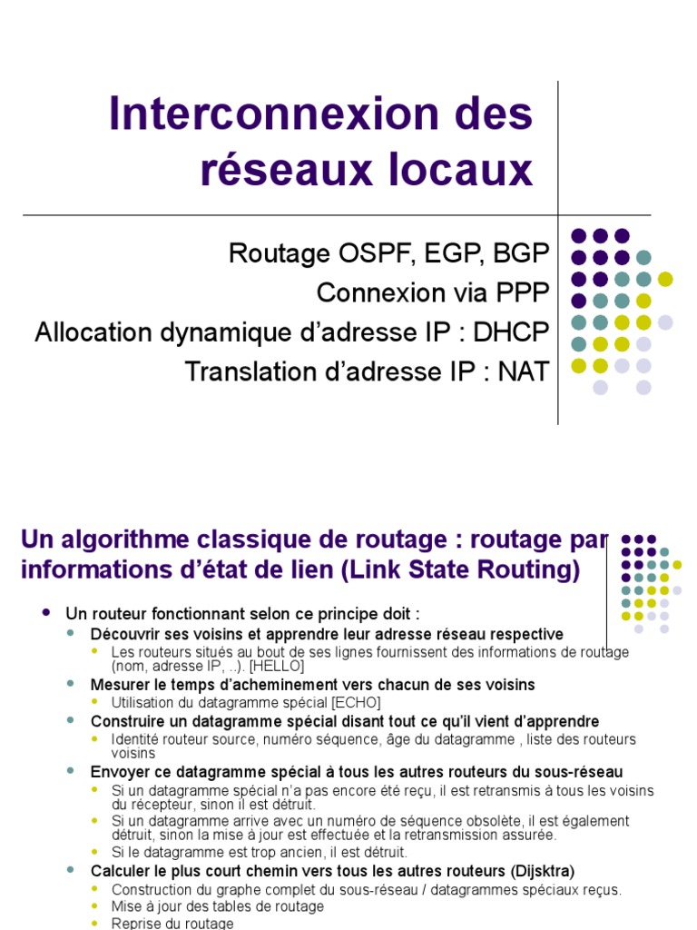 Ospf PPP DHCP Nat | PDF | Routage | Adresse IP Ospf PPP DHCP Nat | PDF | Routage | Adresse IP