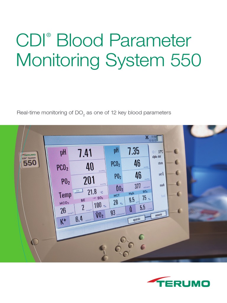 CDI Blood Parameter Monitoring System 550: Real-Time Monitoring of DO ...