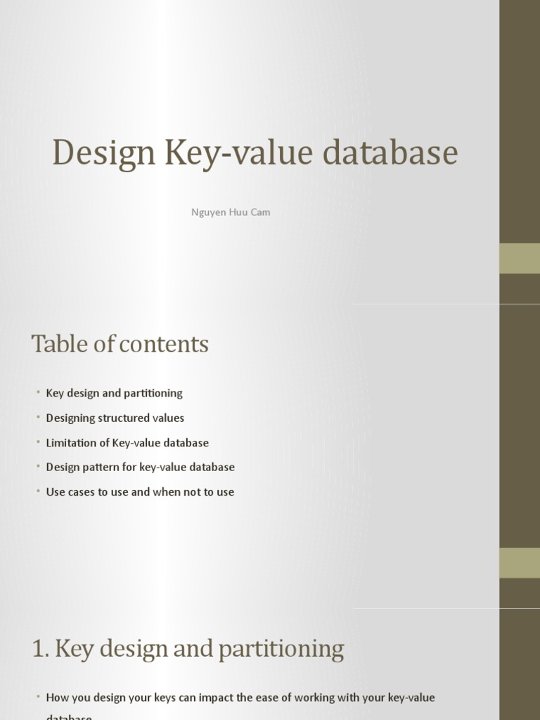 Design Key-Value Database + Real Usecase | PDF | Databases | Database Index