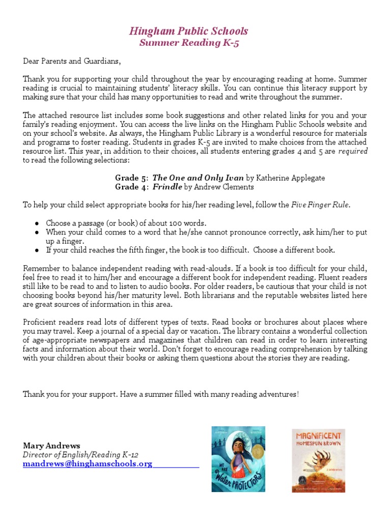 k-5 Summer Reading 2021 | PDF | Literacy | Books