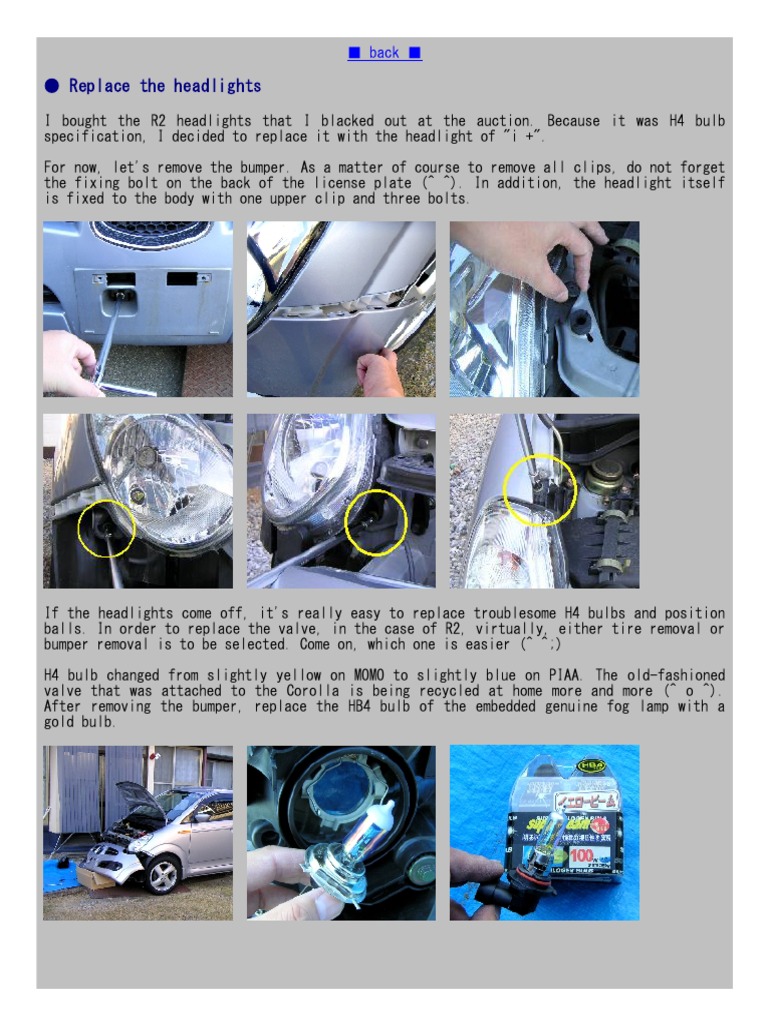 Replace The Headlights | PDF