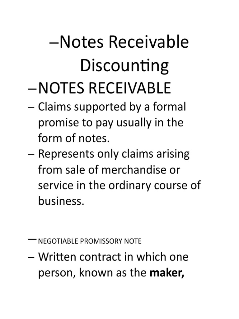 Notes Receivable Discounting | PDF | Discounting | Promissory Note