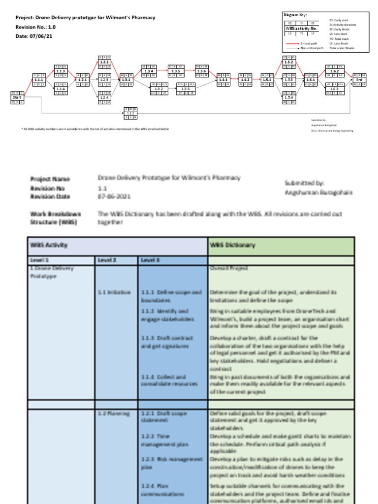 Wilmont's Pharmacy Critical Path Method With WBS Attached | PDF ...