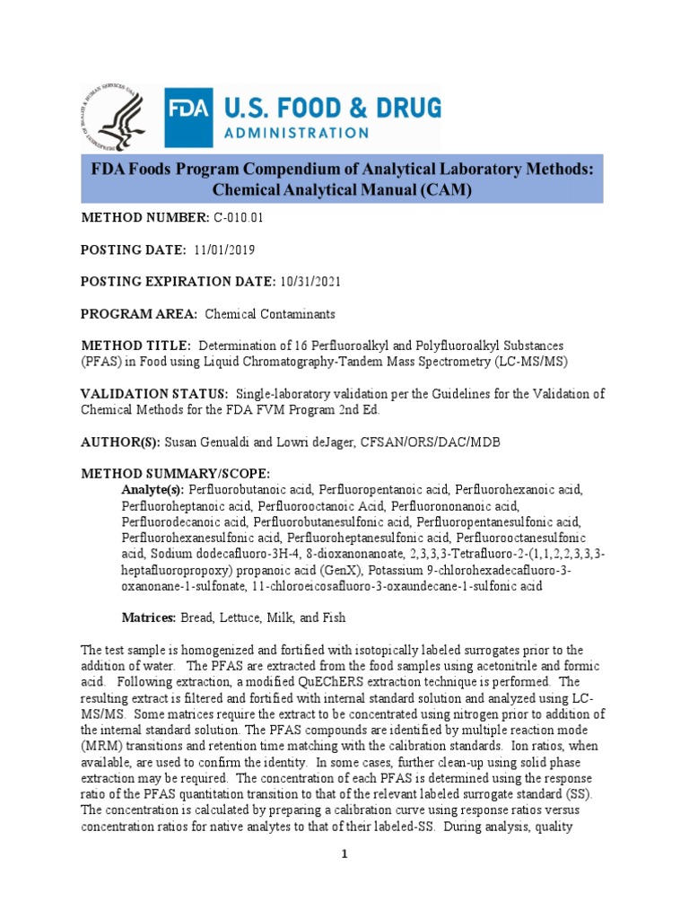 CAM Method Tables-03242020 | PDF | Liquid Chromatography–Mass ...