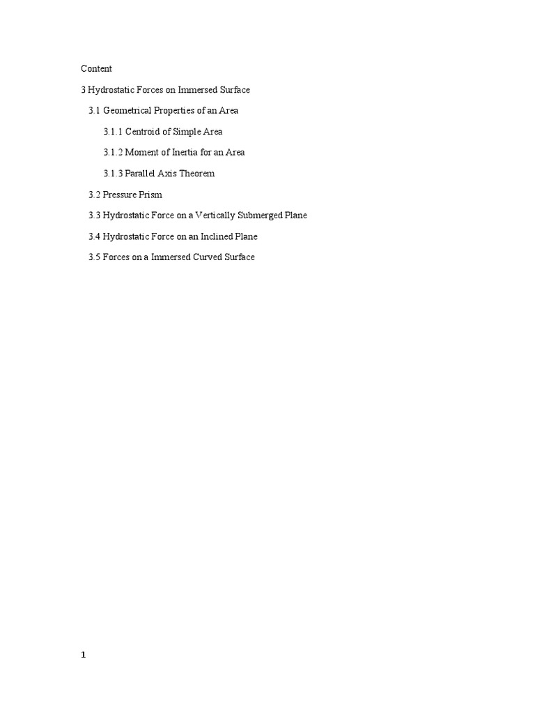 Fluid Mechanics Chapter 3 Pdf Area Force