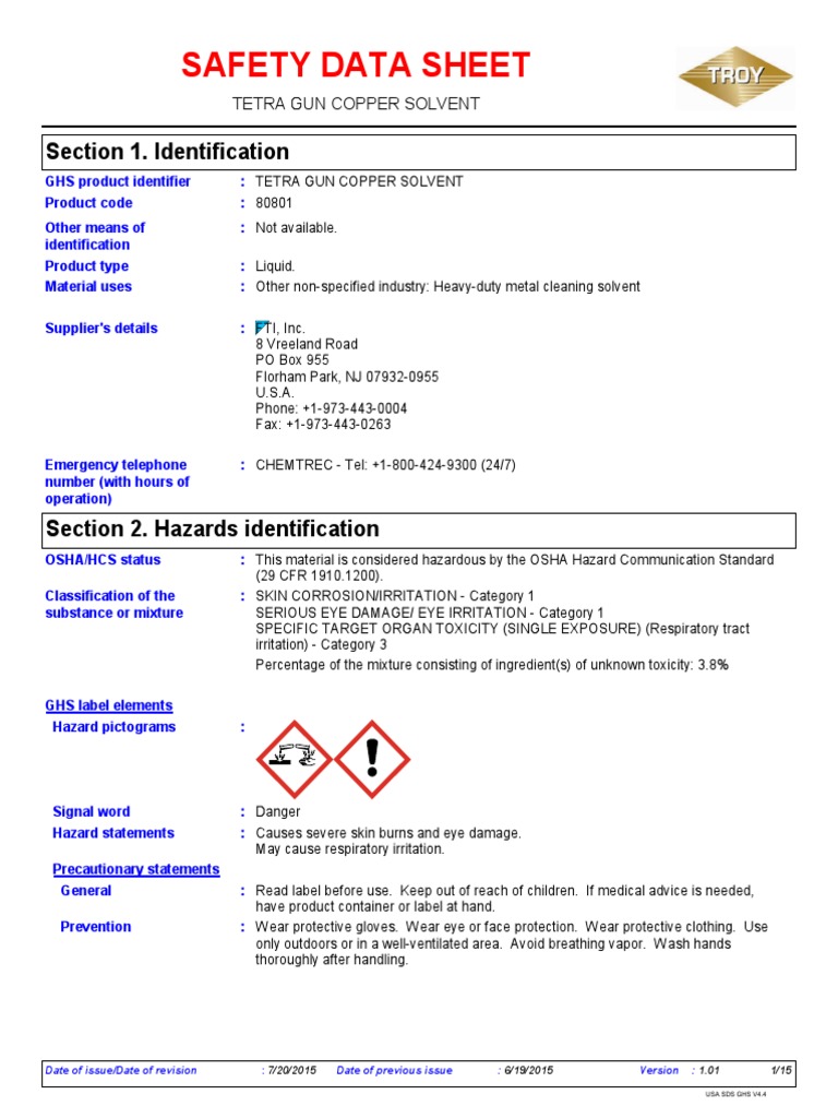 316-000-028 - TETRA COPPER SOLVENT, 8OZ. - 316 - Default | PDF ...