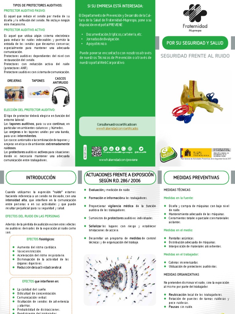 CEP-0440 - Triptico Seguridad Frente Al Ruido | PDF | ruido | Bienestar