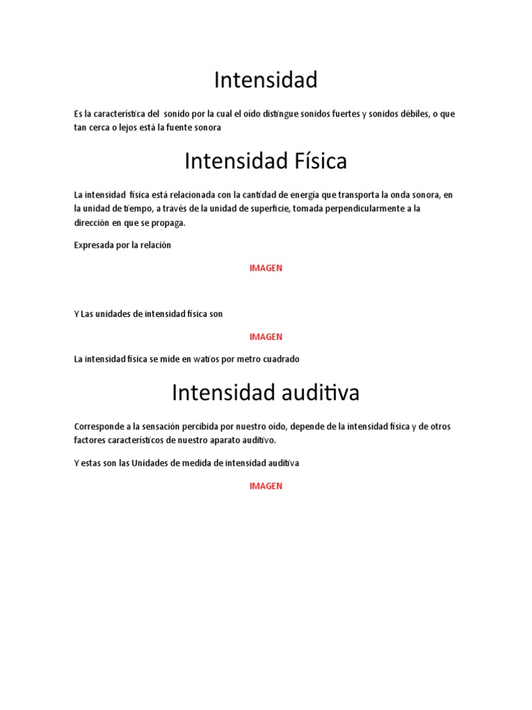 Intensidad Fisica | PDF