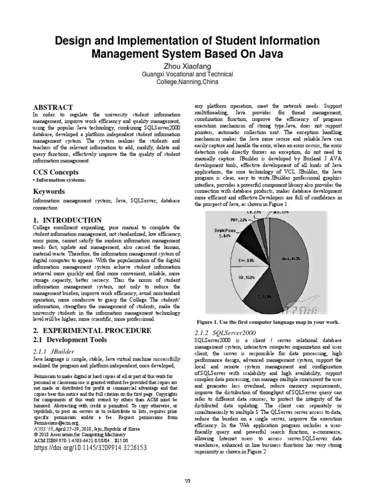 Design and Implementation of Student Information Management System Based On Java | PDF ...
