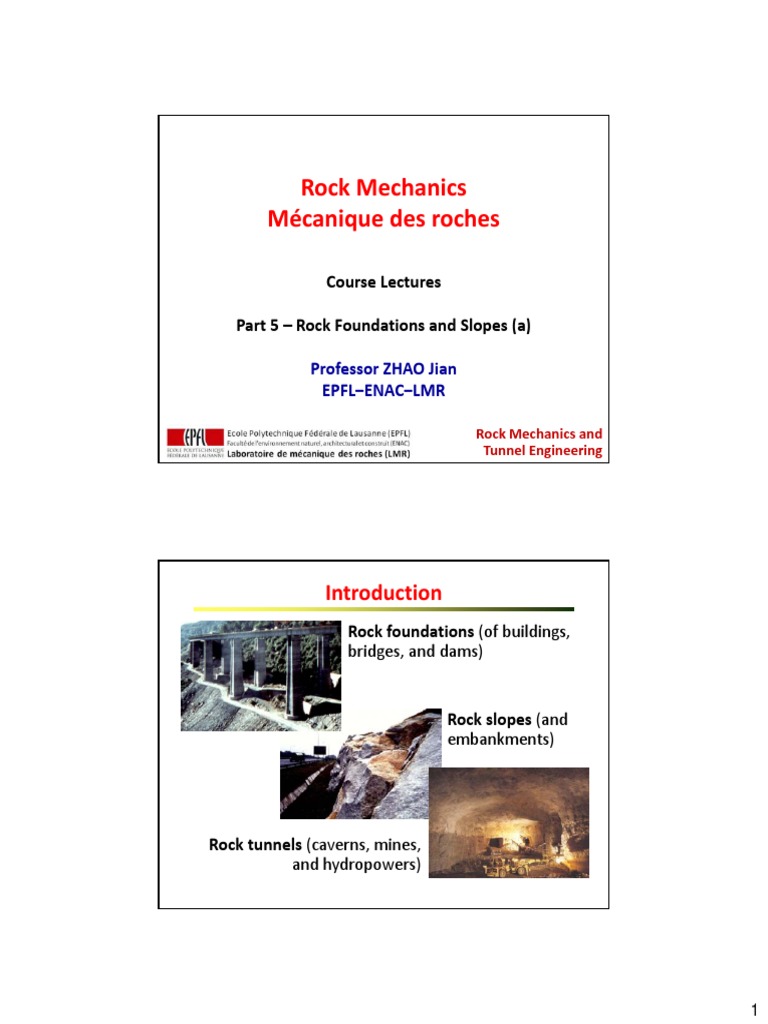 Rock Foundations and Slopes | PDF | Strength Of Materials | Mechanical ...