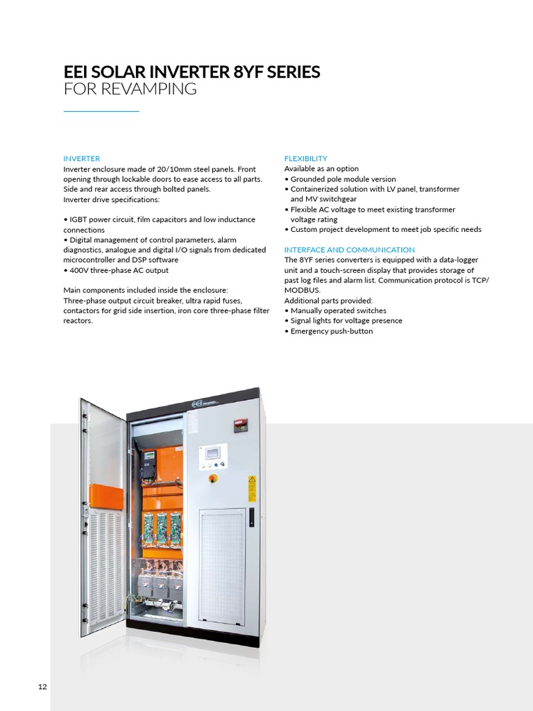 EEI 8YF Solar Inverter Specifications | PDF | Power Inverter ...