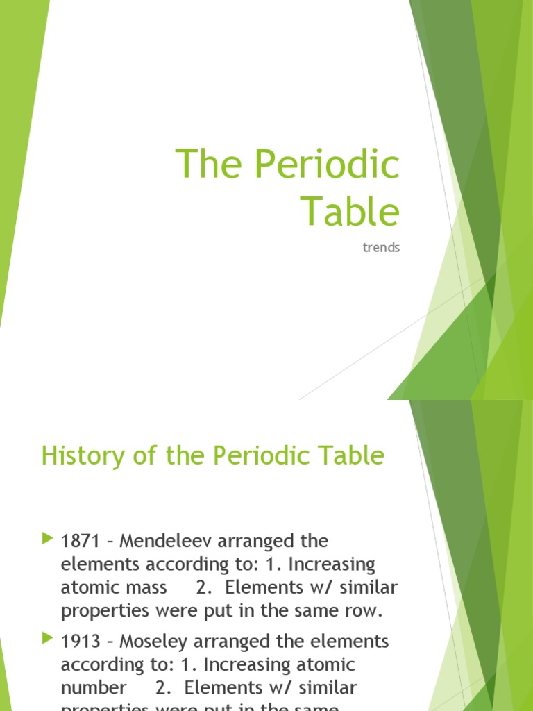 Periodic Trends | PDF | Periodic Table | Electron Configuration