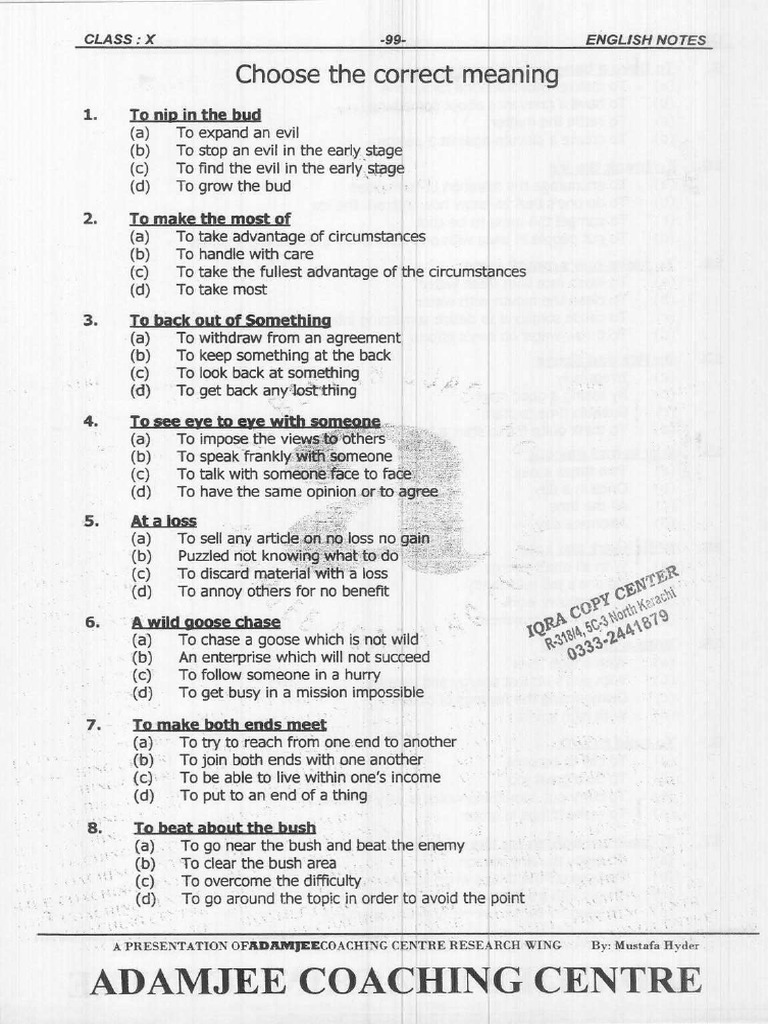 Choose Best Answer | PDF