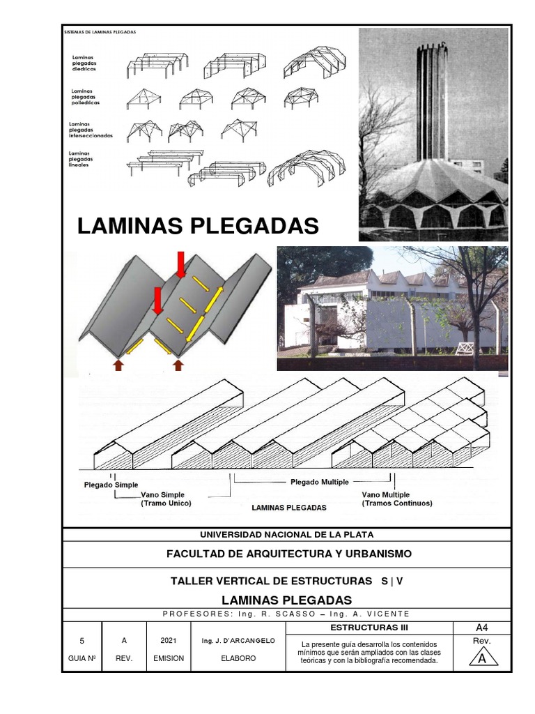 Estructuras de Laminas Plegadas | PDF | Rigidez | Estrés (Mecánica)