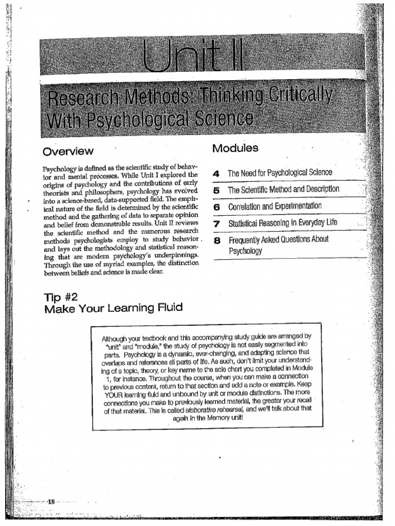 Unit - 2 - Stu - Guide AP Psych | PDF