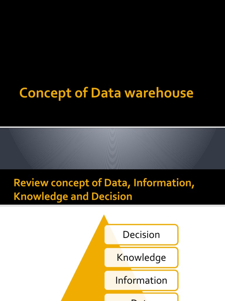 1-DWH Concept | PDF | Data Warehouse | Databases