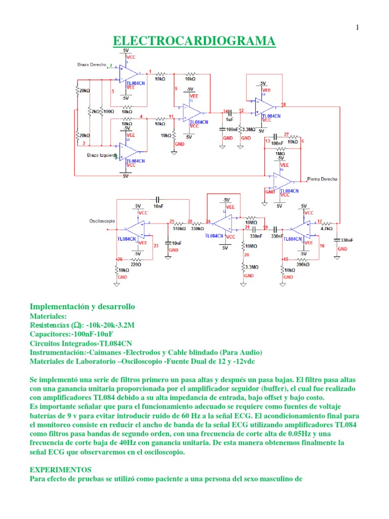 Plano EKG y Explicación Del ECG-electromiografo | PDF ...