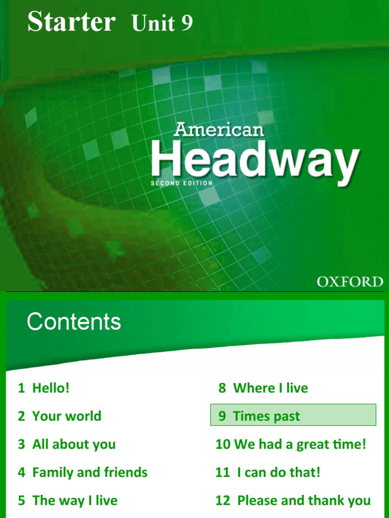 Unit 9: American Headway Starter: Unit 9 | PDF | Morphology ...