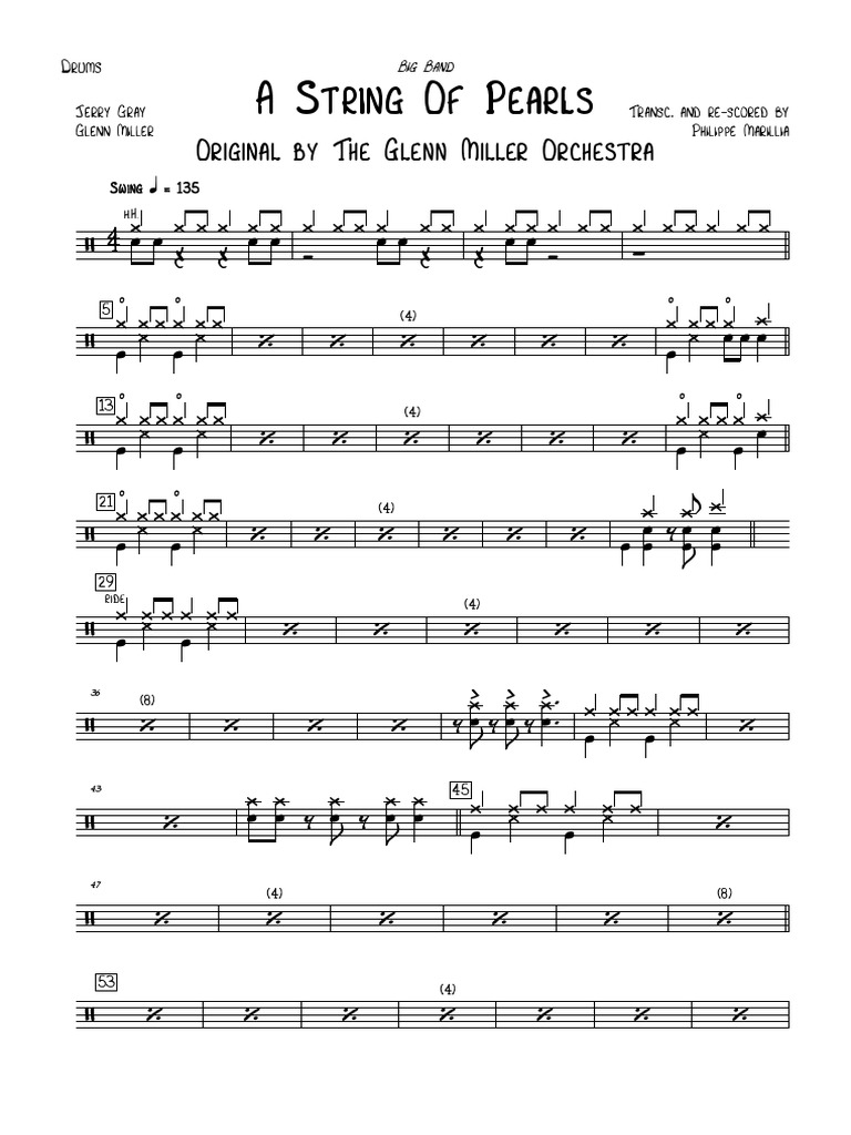 A String of Pearls: A Transcription of Glenn Miller's Big Band Classic ...