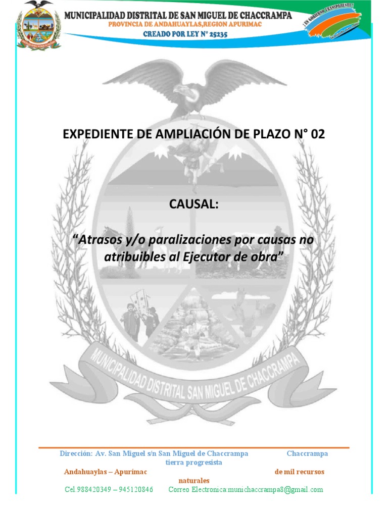 Ampliacion de Plazo #02 | PDF | Presupuesto | Business