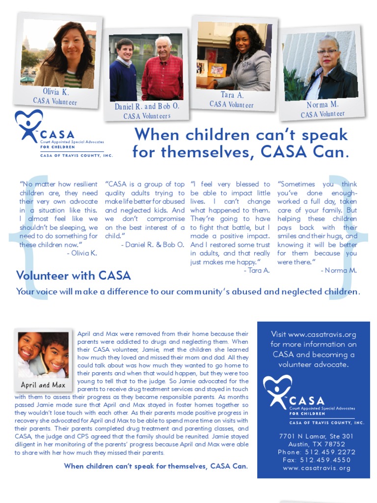 CASA Volunteer Brochure - 2011 | PDF | Social Institutions | Social Science
