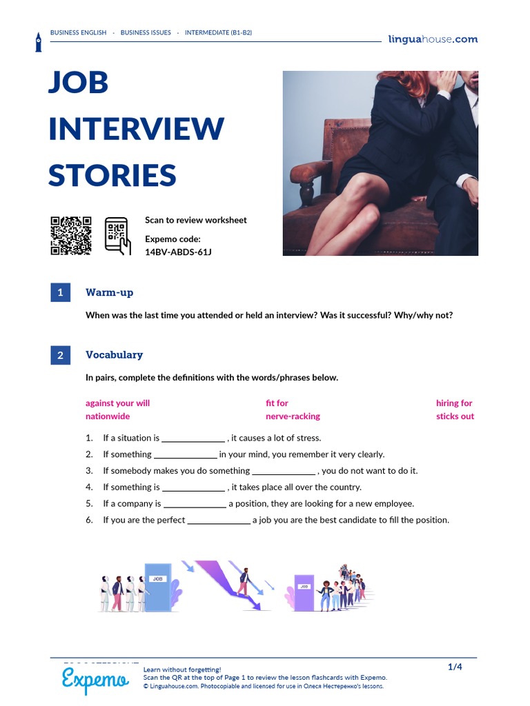 Job Interview Stories British English Teacher Ver2 | PDF | Job Interview | Interview