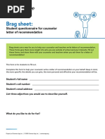 High School Brag Sheet Template | PDF